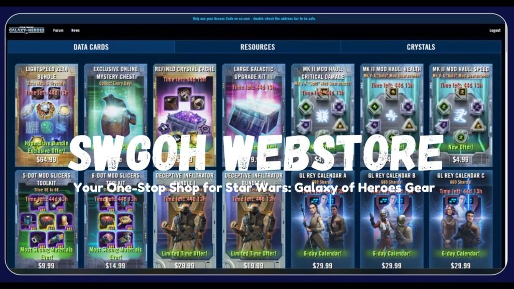 SWGOH Webstore: Your One-Stop Shop for Star Wars: Galaxy of Heroes Gear